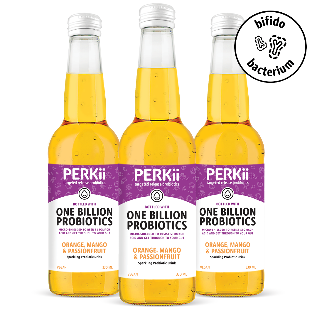 330mL X 8 Sparkling Orange Mango Passionfruit – Perkii Probiotics