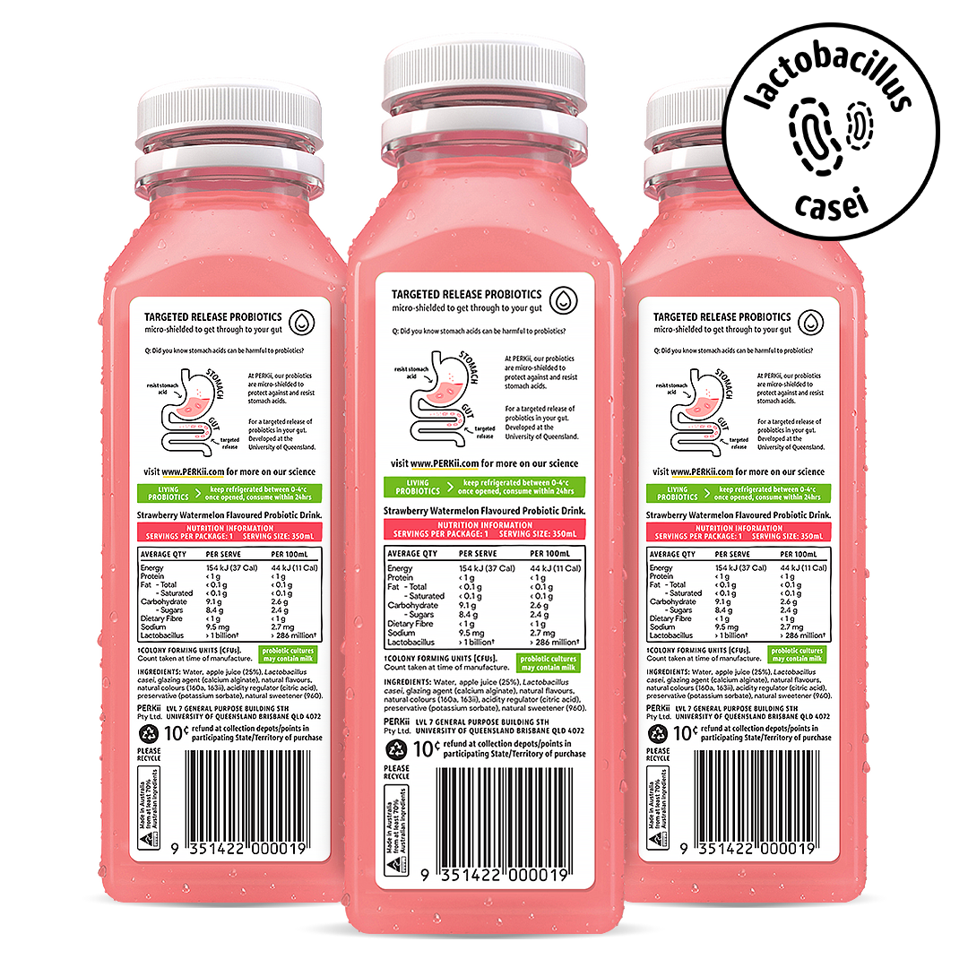 350mL 8 x Strawberry Watermelon – Perkii Probiotics